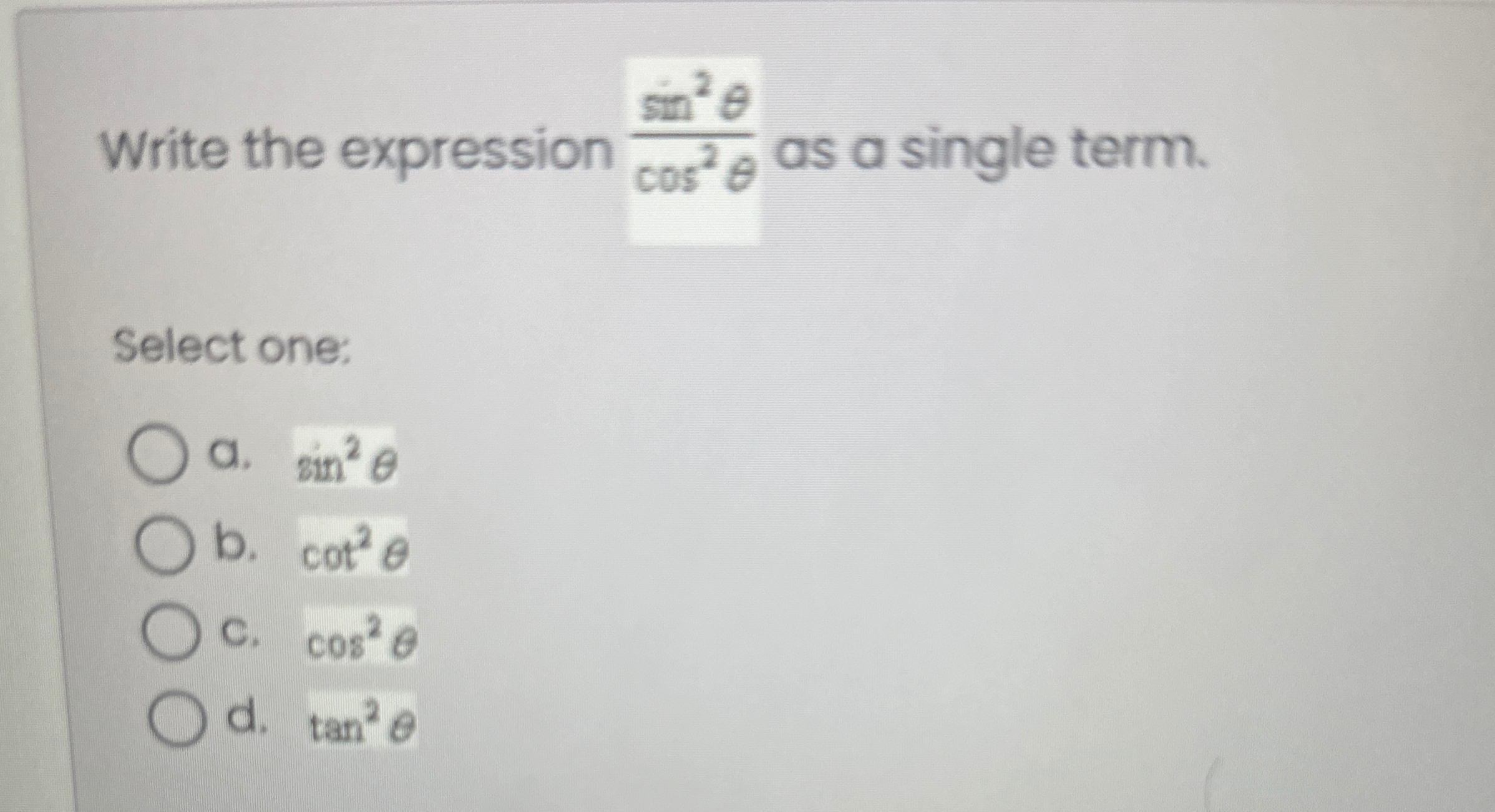 Solved Write the expression sin2θcos2θ ﻿as a single | Chegg.com