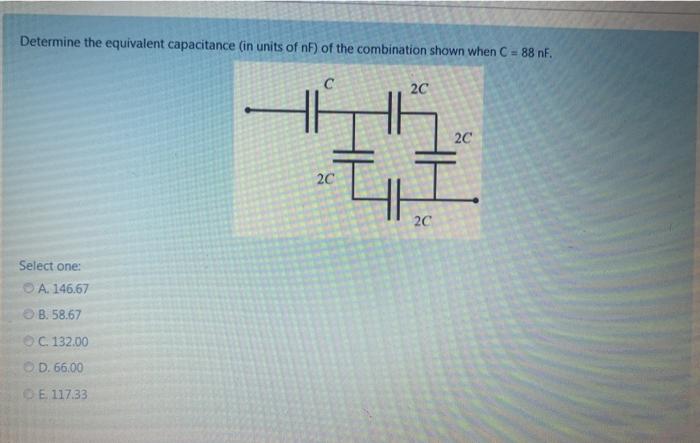 Solved Determine the equivalent capacitance (in units of nF) | Chegg.com