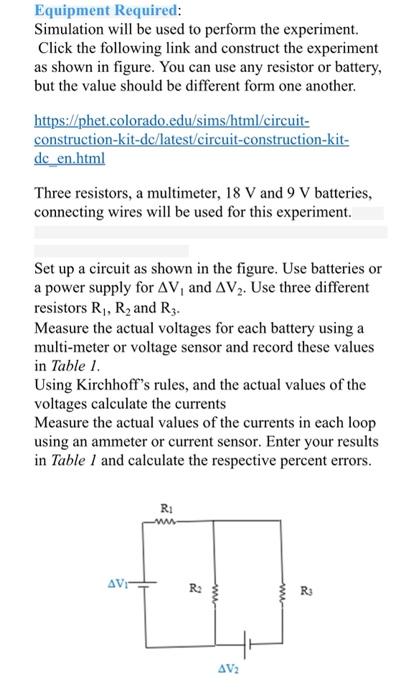 Solved Kirchhoff's Rules Name: Introduction and Objectives: | Chegg.com