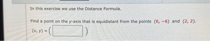 Solved In this exercise we use the Distance Formula. Find a | Chegg.com