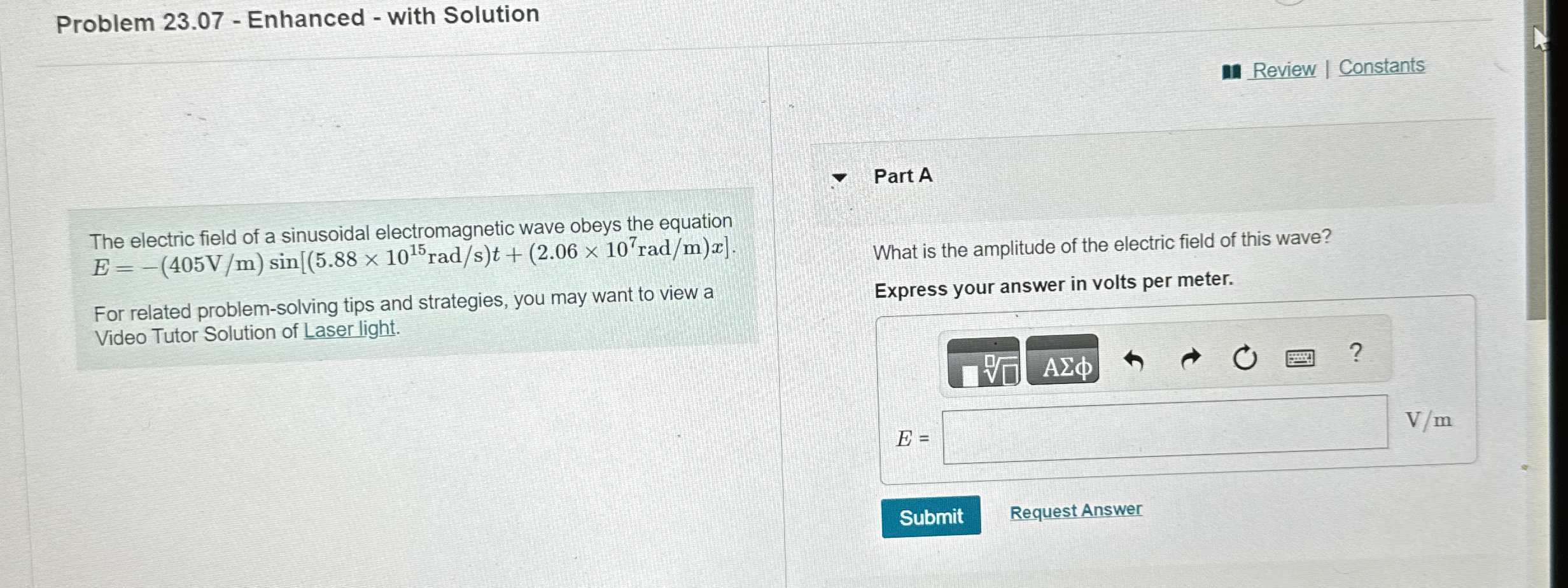 Solved Problem 23.07 - ﻿Enhanced - ﻿with | Chegg.com