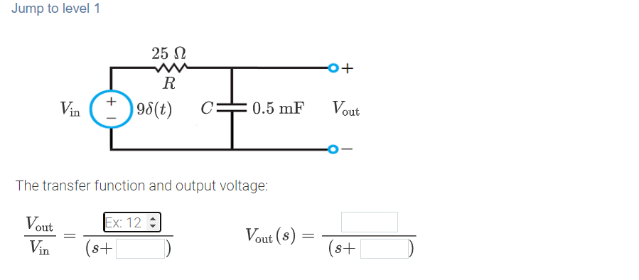 Solved Jump to level 1The transfer function and output | Chegg.com