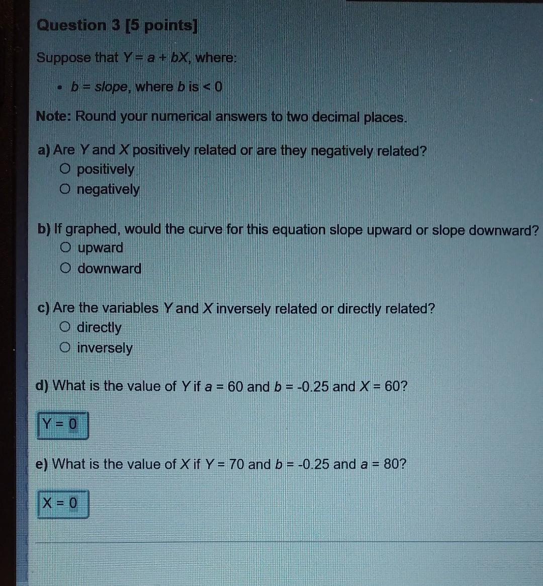 Solved Suppose That Yabx Where B Slope Where B Is 0024
