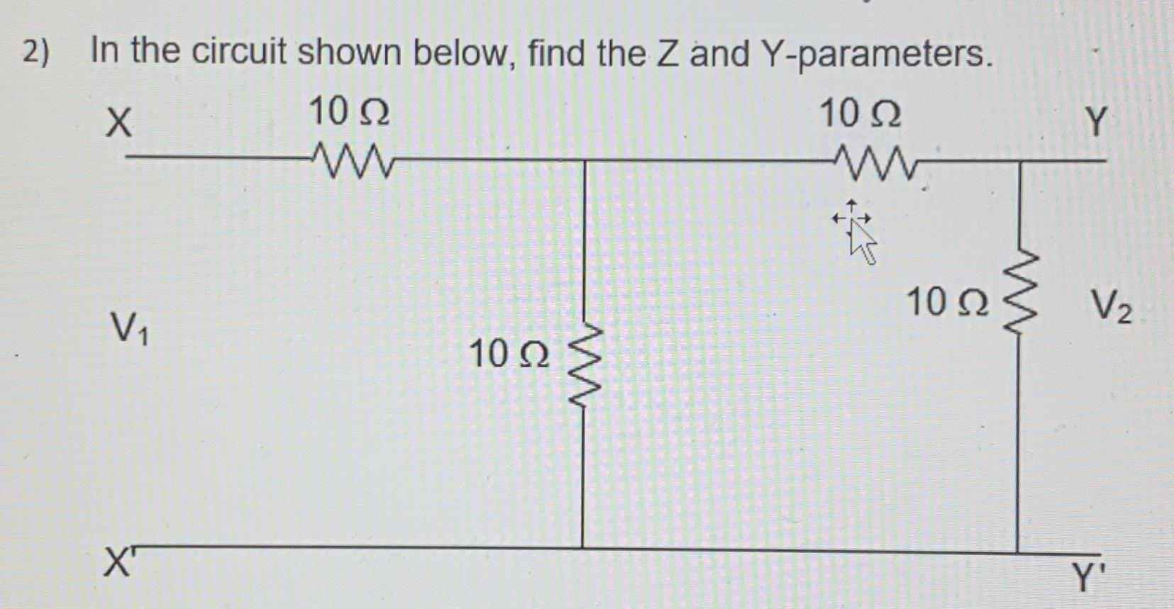 Solved In the circuit shown below, find the Z ﻿and | Chegg.com