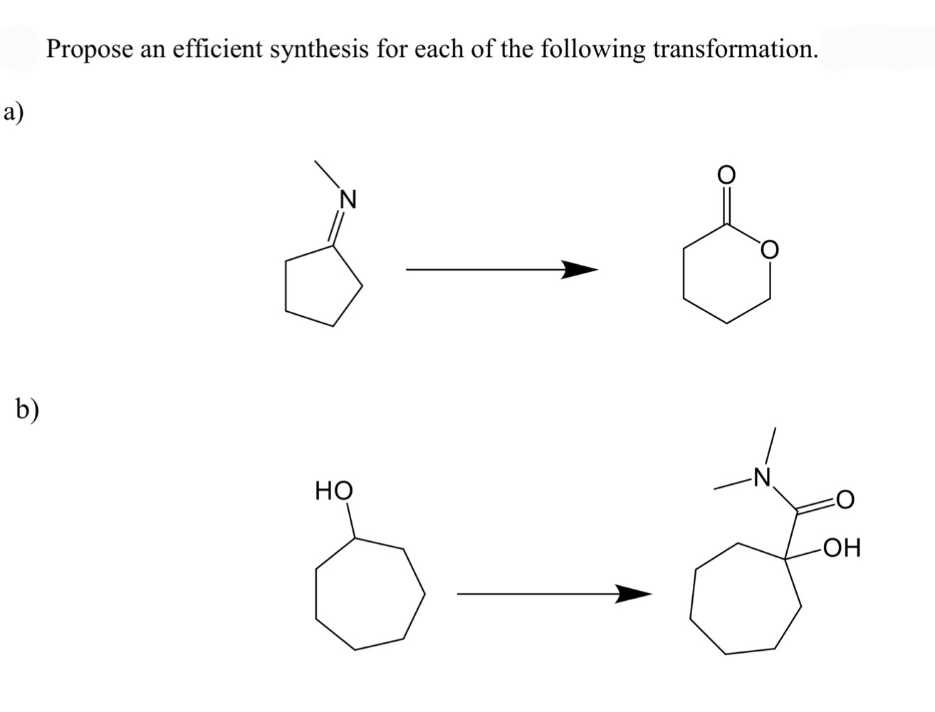 Solved Propose an efficient synthesis for each of the | Chegg.com