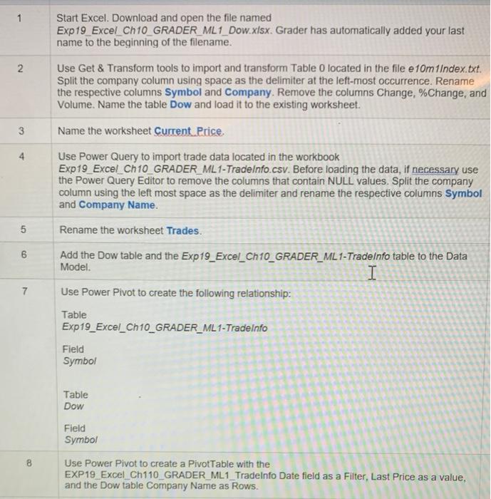 Start Excel. Download and open the file named Exp19 | Chegg.com