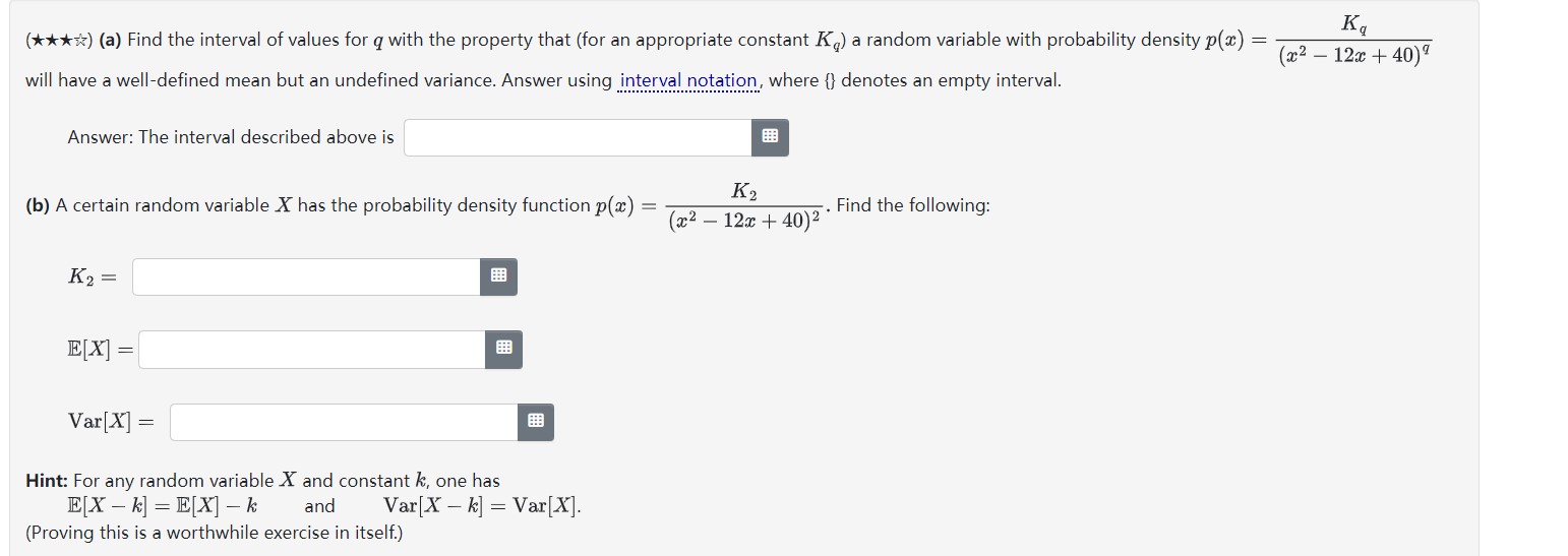 Solved (*********c2) (a) ﻿Find the interval of values for q | Chegg.com