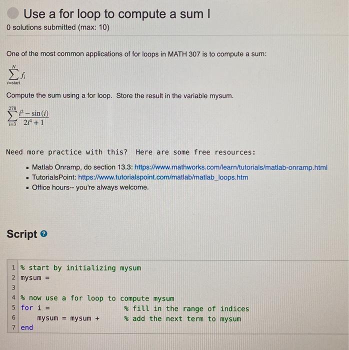 Solved Use a for loop to fill in an array ! 1 solution | Chegg.com
