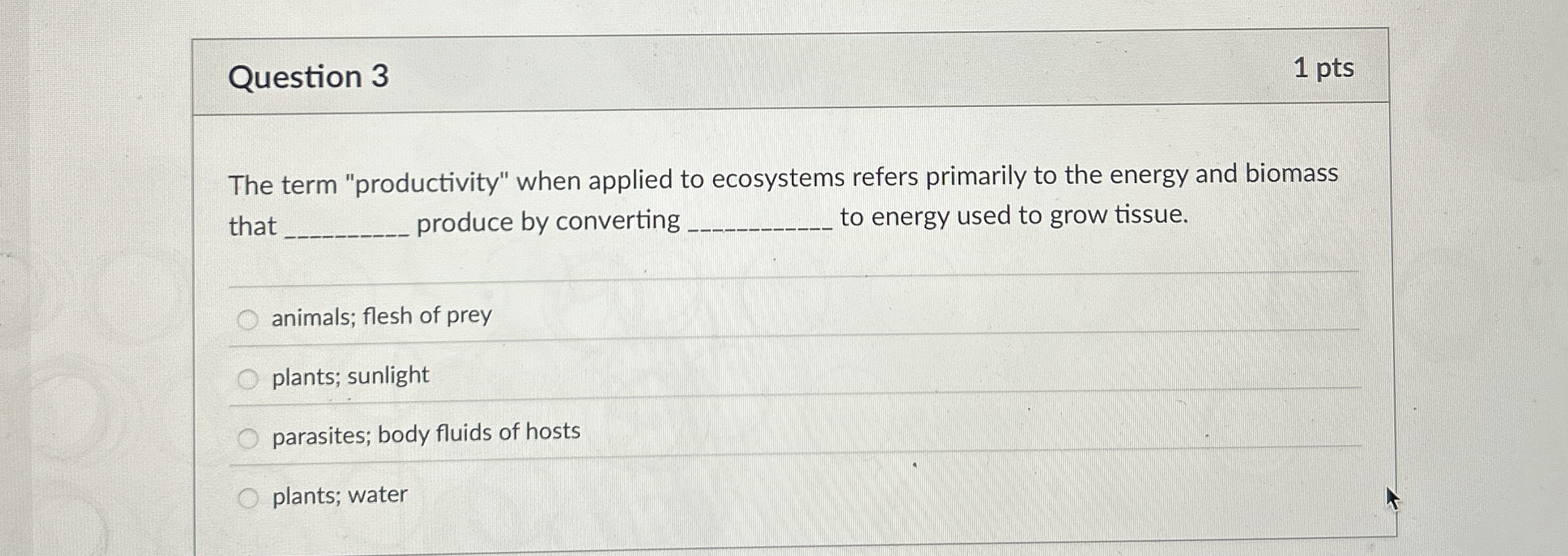 Question 31 ﻿ptsThe term "productivity" when applied | Chegg.com