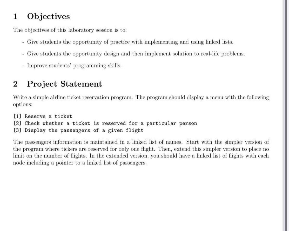 1 Objectives The objectives of this laboratory | Chegg.com