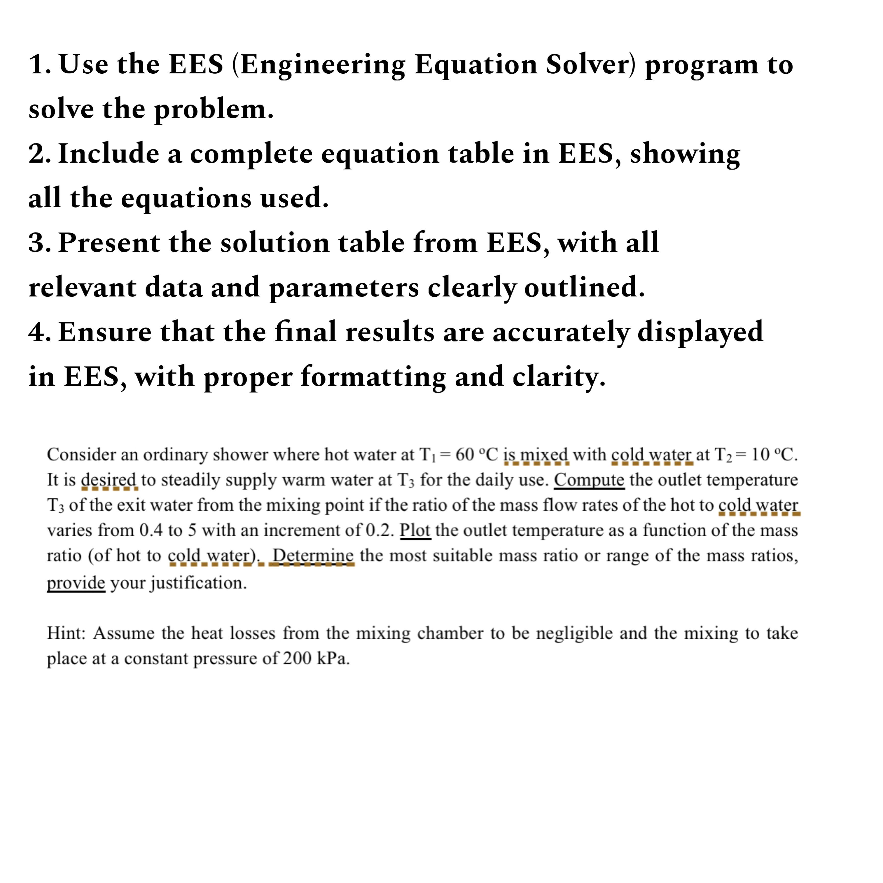 Solved Use the EES (Engineering Equation Solver) ﻿program to | Chegg.com