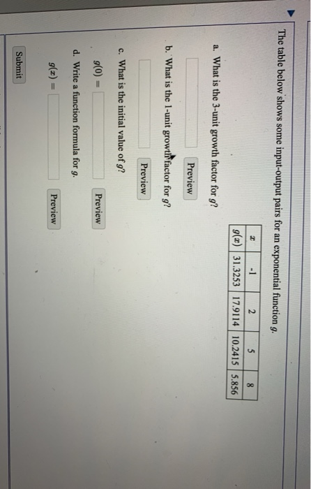 Solved The table below shows some input-output pairs for an | Chegg.com