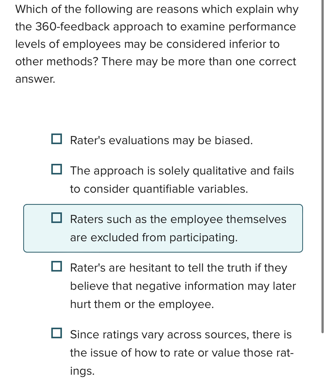 Solved Which of the following are reasons which explain why | Chegg.com