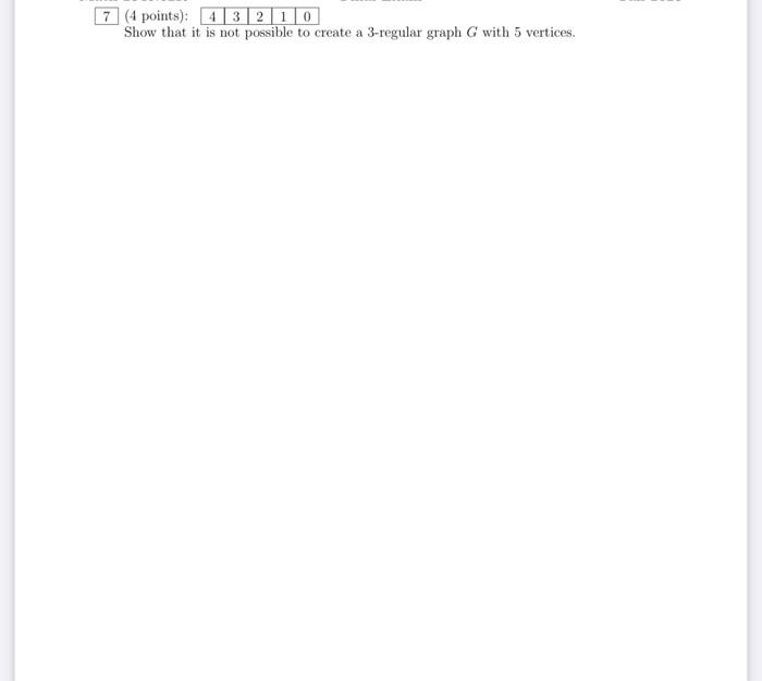 Solved 4 Points Show That It Is Not Possible To Create A