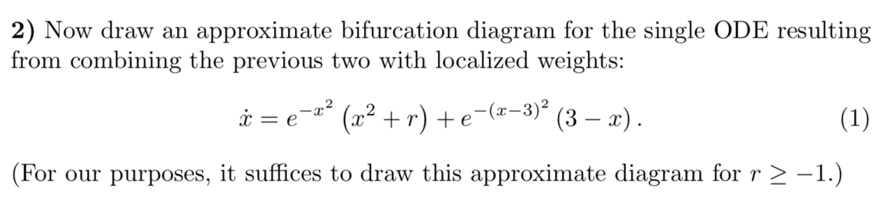 Now draw an approximate bifurcation diagram for the | Chegg.com