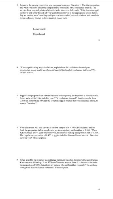 Solved Part 2: Practice constructing confidence intervals | Chegg.com