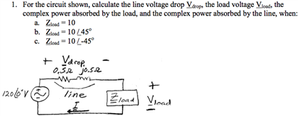 Solved For the circuit shown, calculate the line voltage | Chegg.com