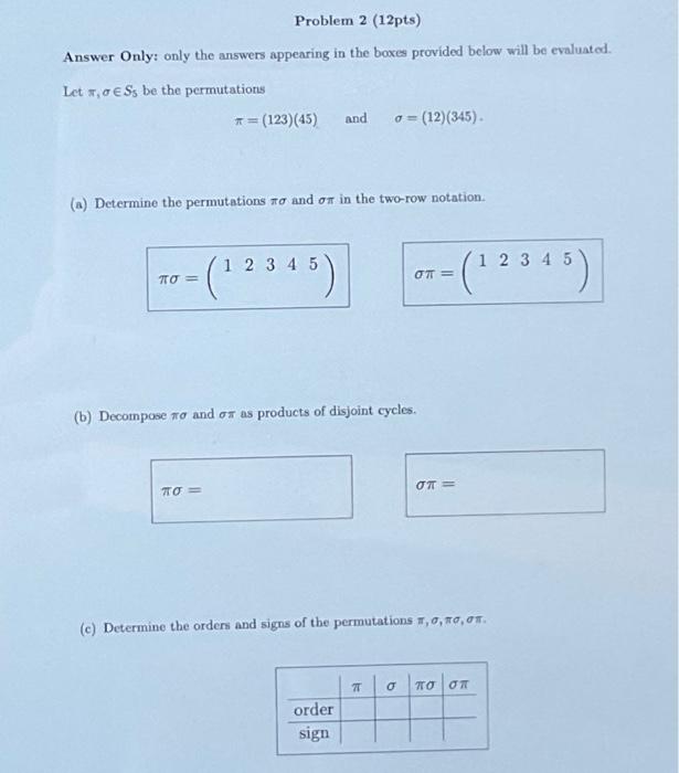 Solved Answer Only: only the answers appearing in the boxes | Chegg.com