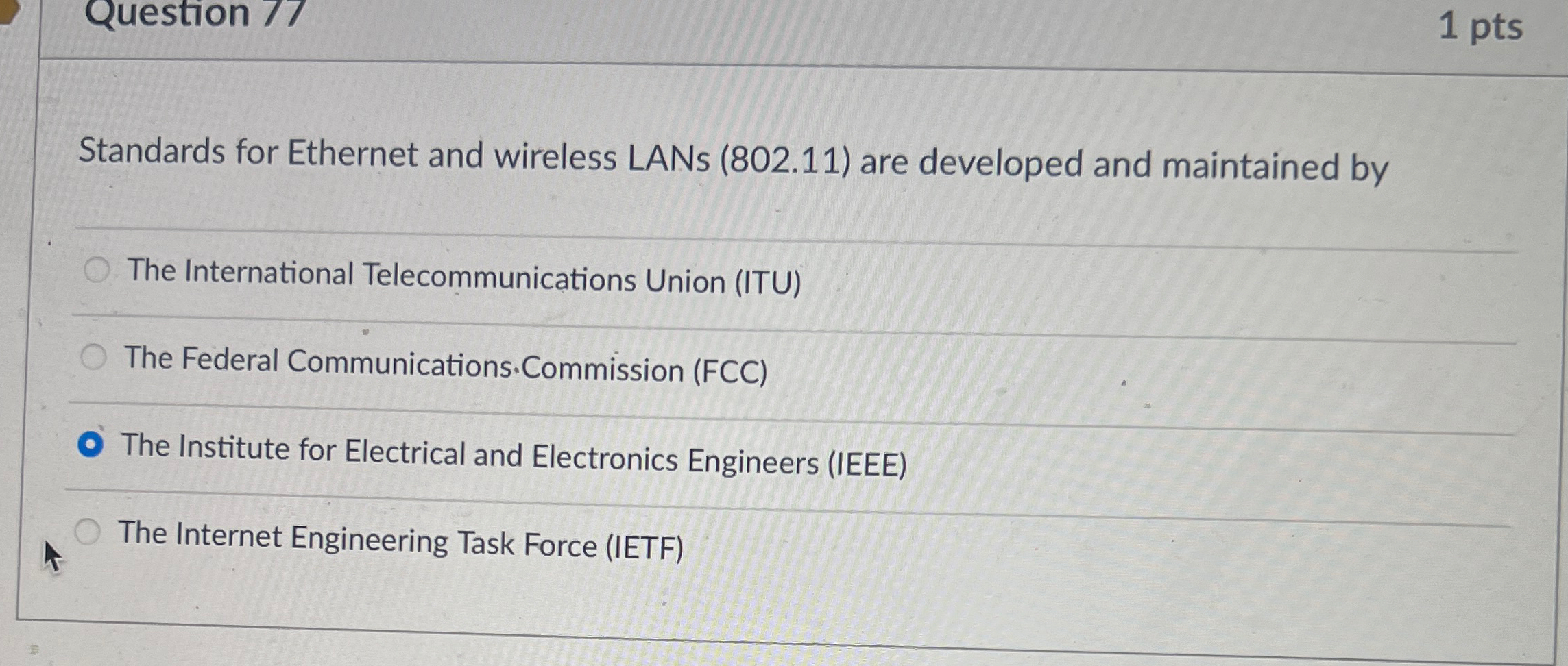 Solved Standards for Ethernet and wireless LANs (802.11) | Chegg.com