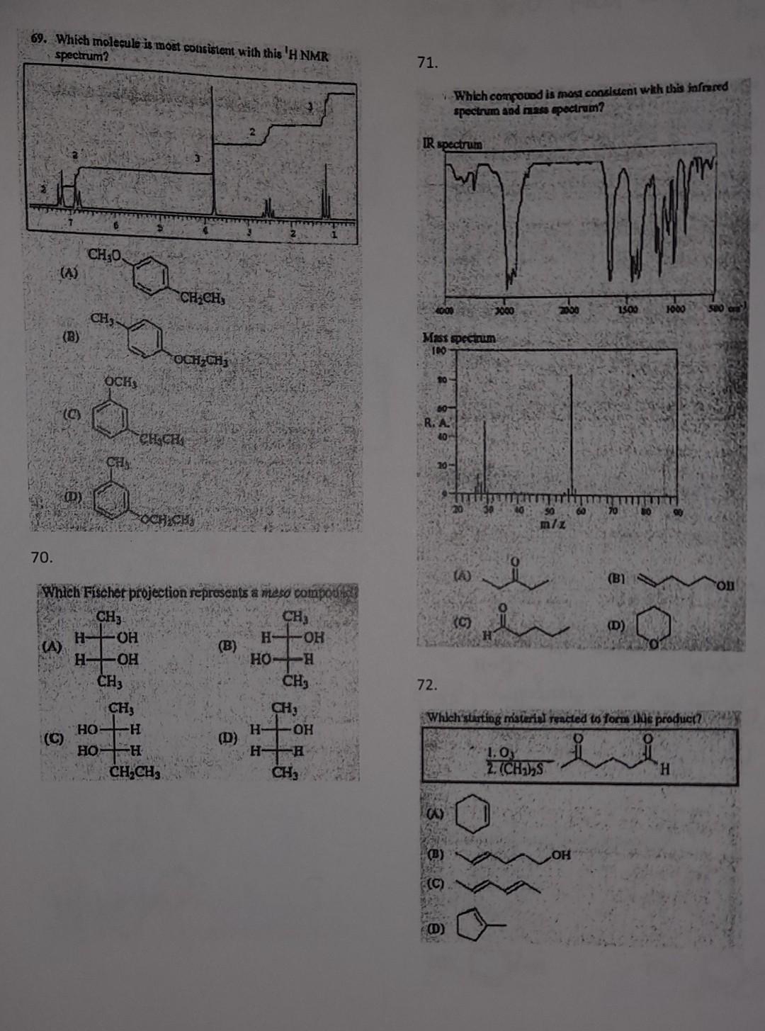 Solved NO 52. 49. Starting with bentene, which series of | Chegg.com