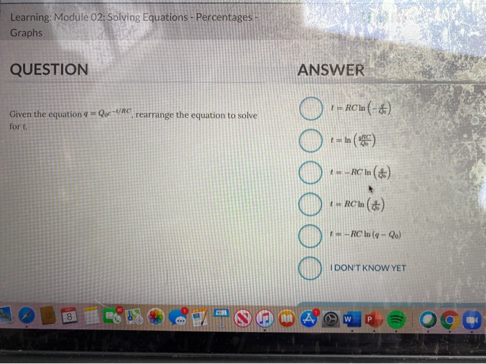 Solved Learning: Module 02: Solving Equations - Percentages | Chegg.com