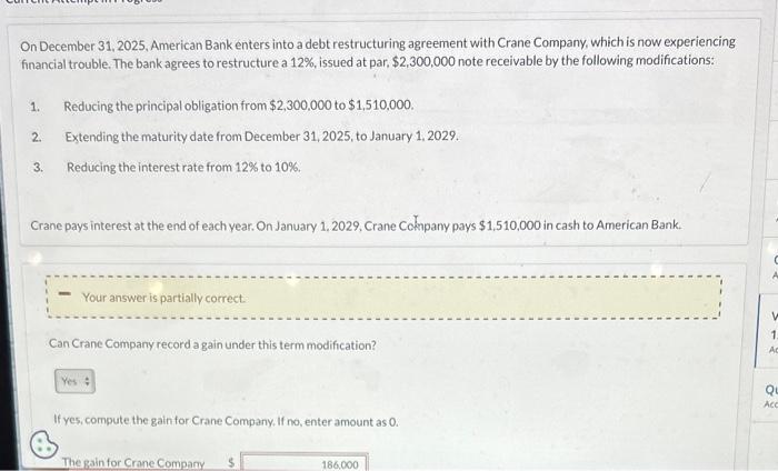 Solved On December 31, 2025. American Bank enters into a | Chegg.com