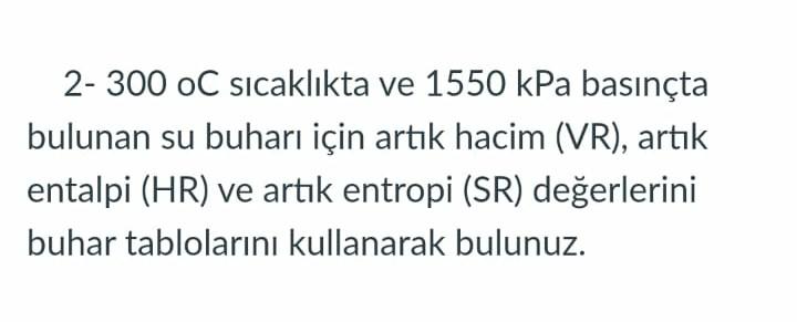 Find the residual volume (VR), residual enthalpy (HR) | Chegg.com