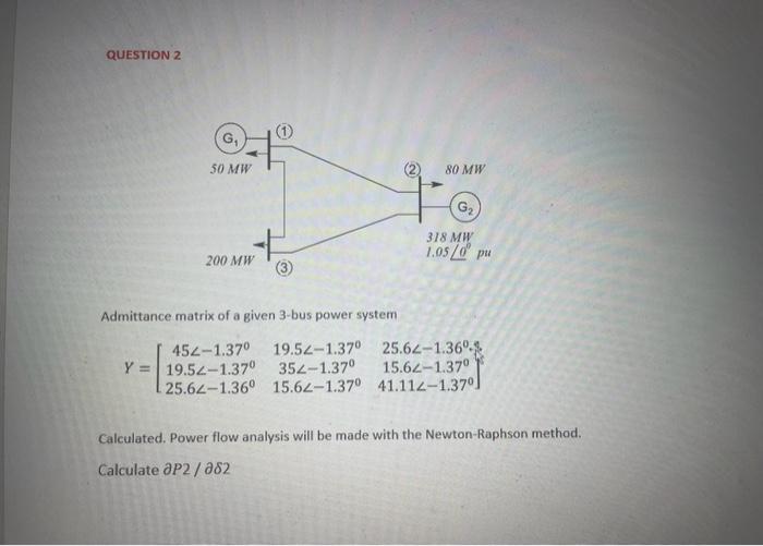 Solved Admittance matrix of a given 3-bus power system | Chegg.com