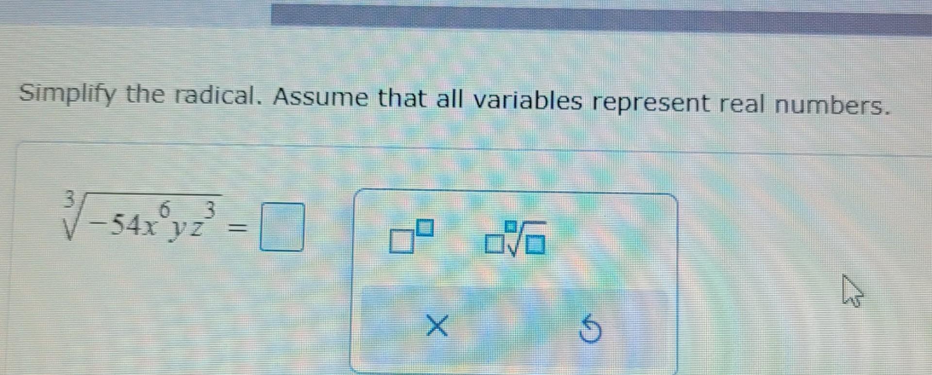 Solved Simplify the radical. Assume that all variables | Chegg.com