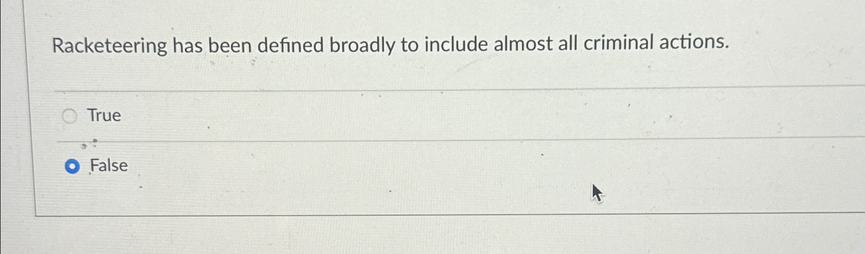 Solved Racketeering has been defined broadly to include | Chegg.com