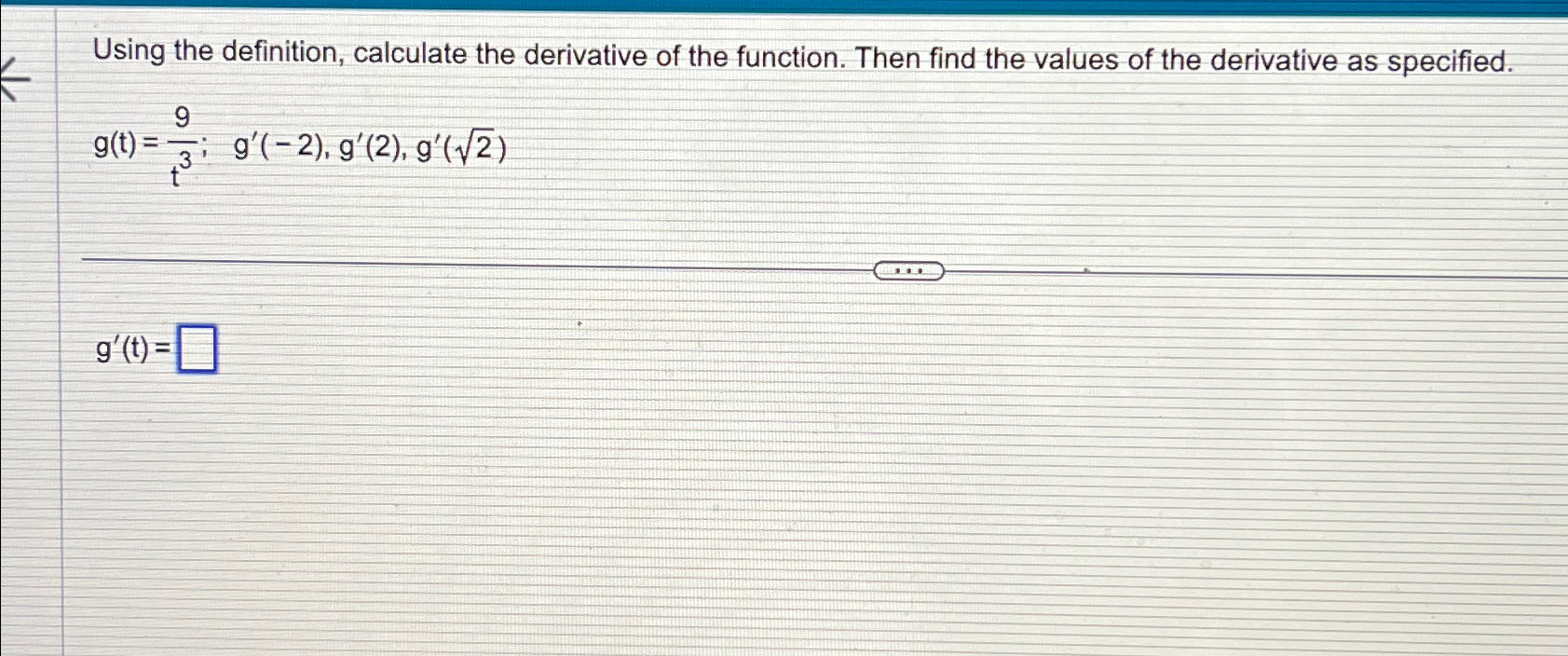 Solved Using the definition, calculate the derivative of the | Chegg.com