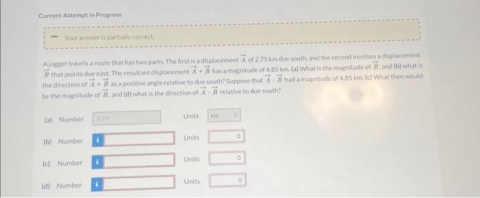 Solved A ogger travels a route that has two parts. The first | Chegg.com