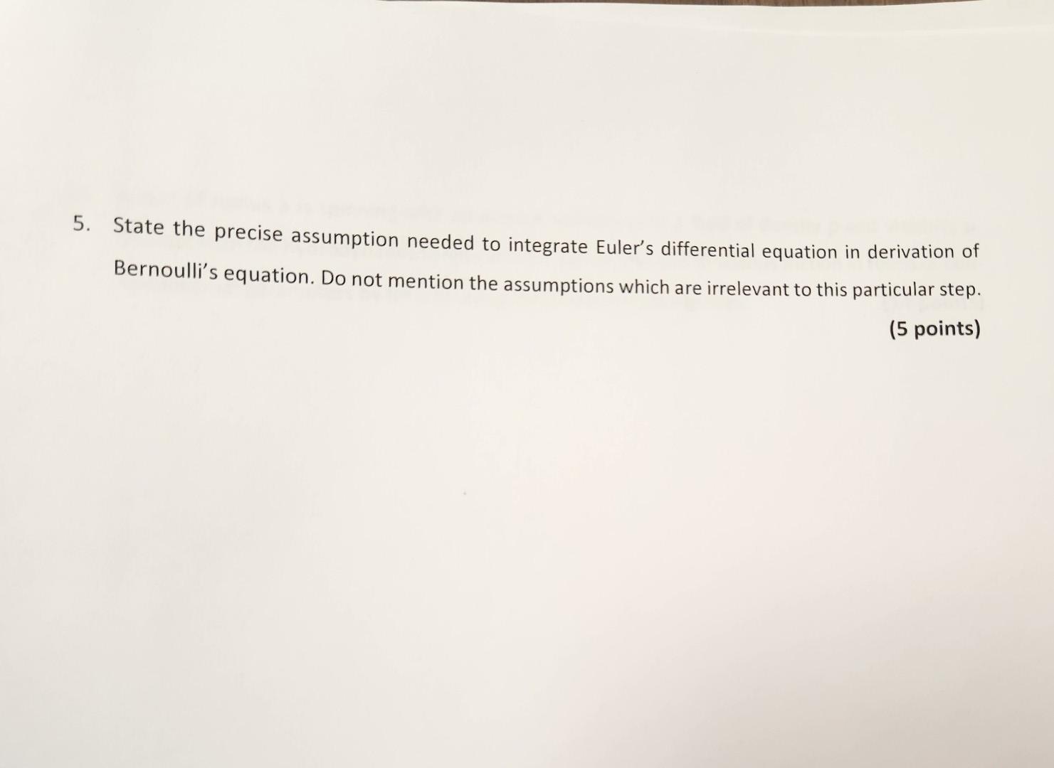 Solved 5. State the precise assumption needed to integrate | Chegg.com