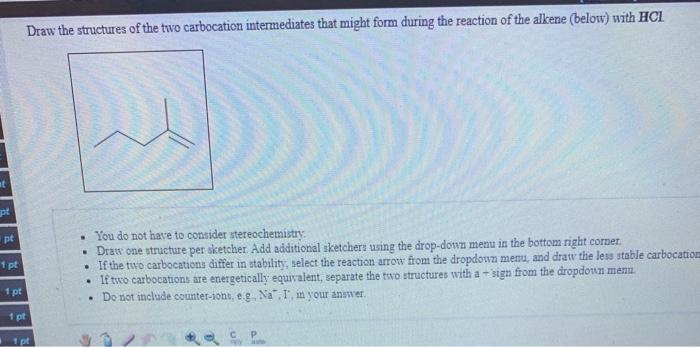 Solved Draw the structures of the two carbocation | Chegg.com