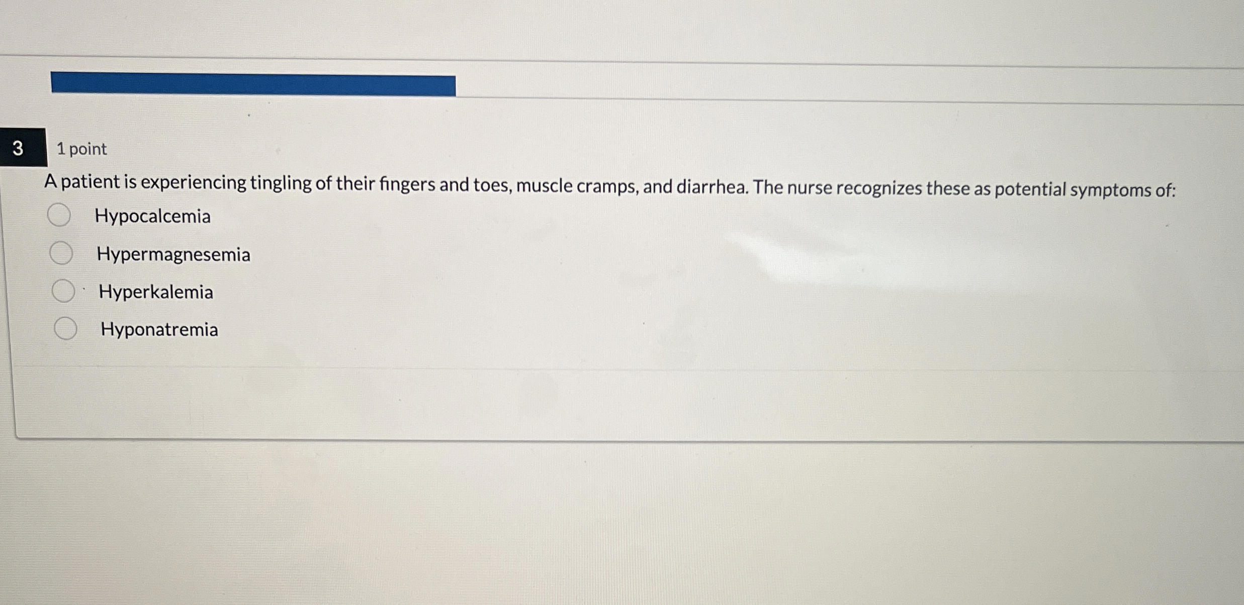 Solved 31 ﻿pointA patient is experiencing tingling of their | Chegg.com
