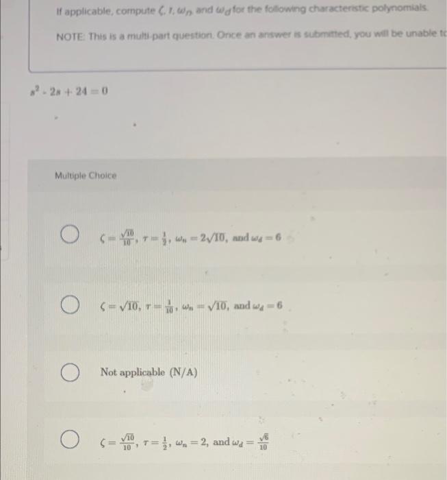 Solved If applicable, compute C., and for the following | Chegg.com