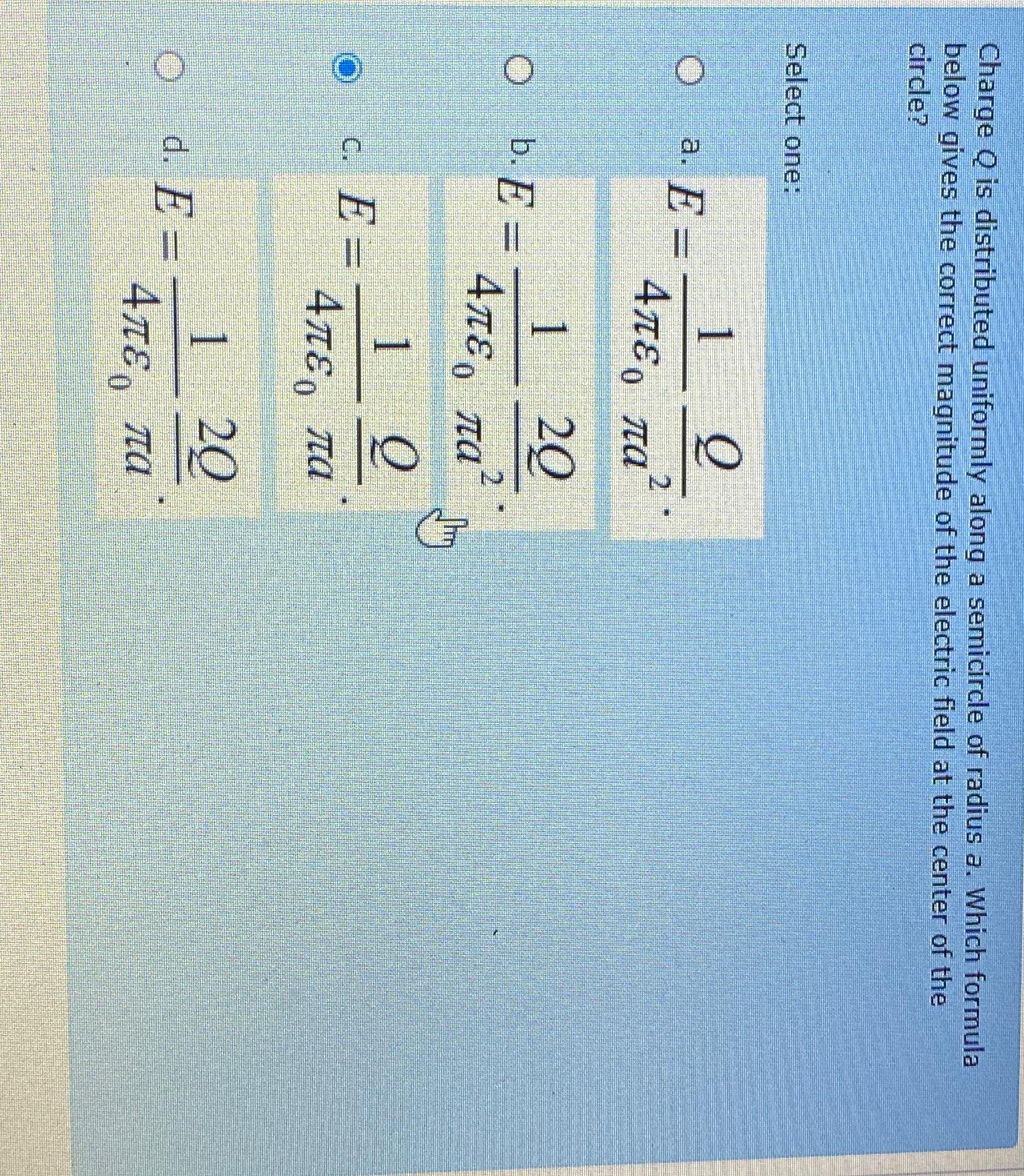 Solved Charge Q ﻿is distributed uniformly along a semicircle | Chegg.com