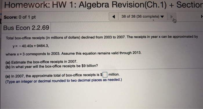 Solved Homework: HW 1: Algebra Revision(Ch.1) + Sectior | Chegg.com