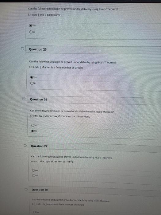 Can the following language be proved undecidable by | Chegg.com