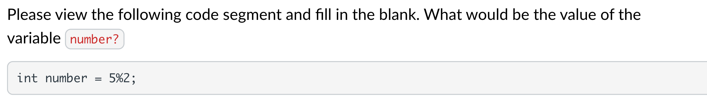 Solved Please view the following code segment and fill in | Chegg.com