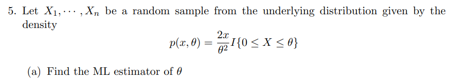 Solved Let x1,cdots,xn ﻿be a random sample from the | Chegg.com