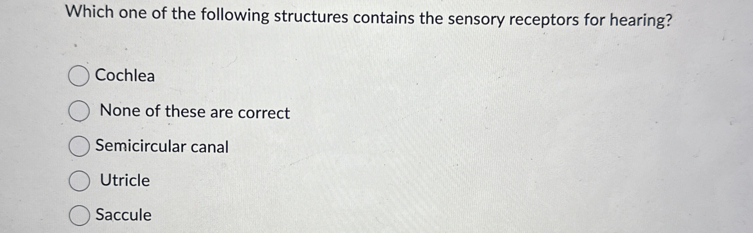 Solved Which one of the following structures contains the | Chegg.com
