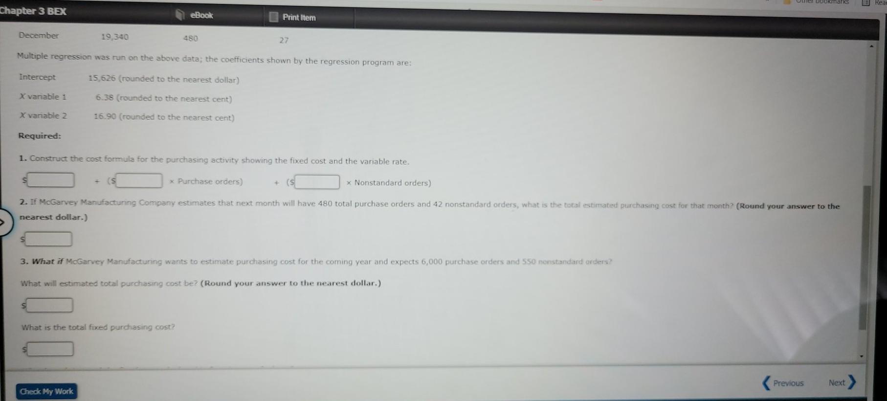 Solved Using Multiple Regression Results to Construct and | Chegg.com