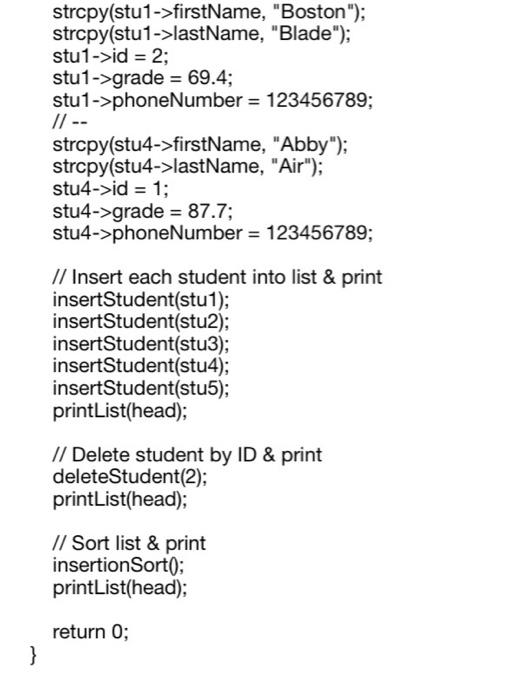 Solved c programming:Can you assist me writing my functions | Chegg.com
