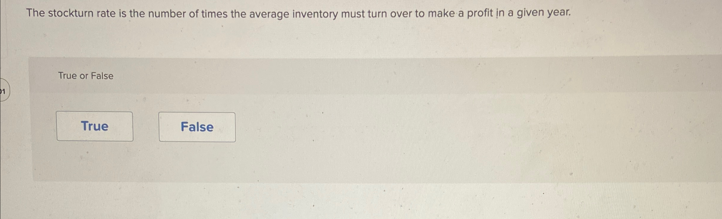 Solved The stockturn rate is the number of times the average | Chegg.com