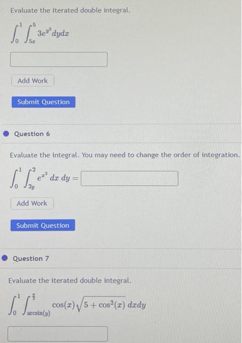 Solved Evaluate the iterated double integral. | Chegg.com