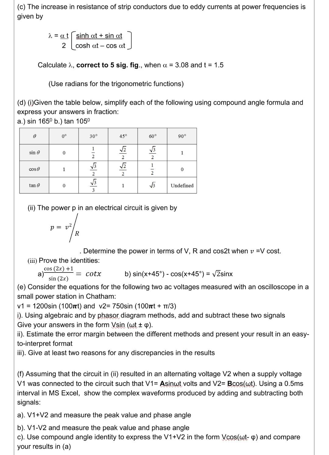 Solved (c) The increase in resistance of strip conductors | Chegg.com