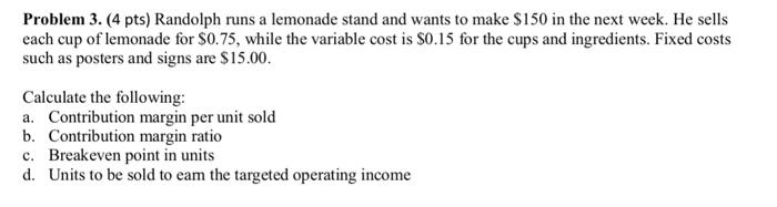 Solved Problem 2. (3 pts) Fast as Lightning is an oil change | Chegg.com
