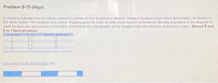 Solved A dothing manufacturer produces women's dothes at | Chegg.com