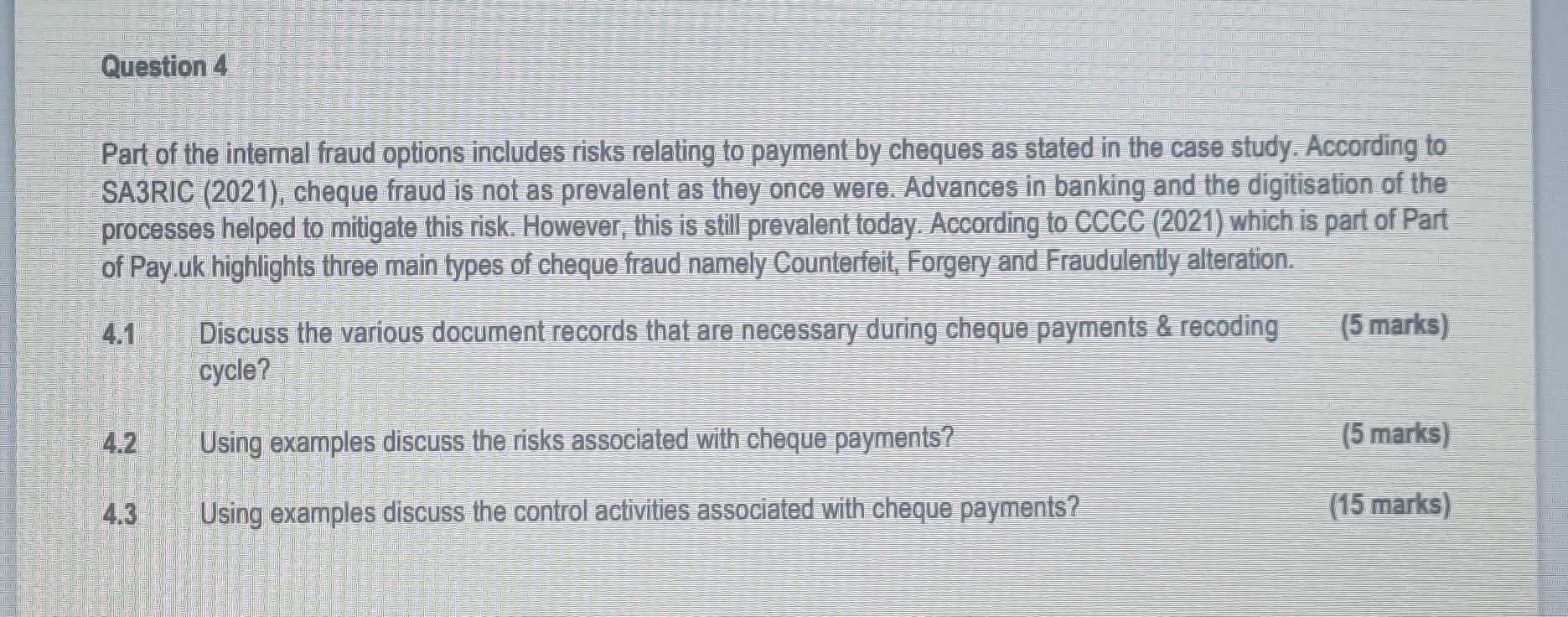Solved Case Study: Common Accounts Payable Risks And How To | Chegg.com